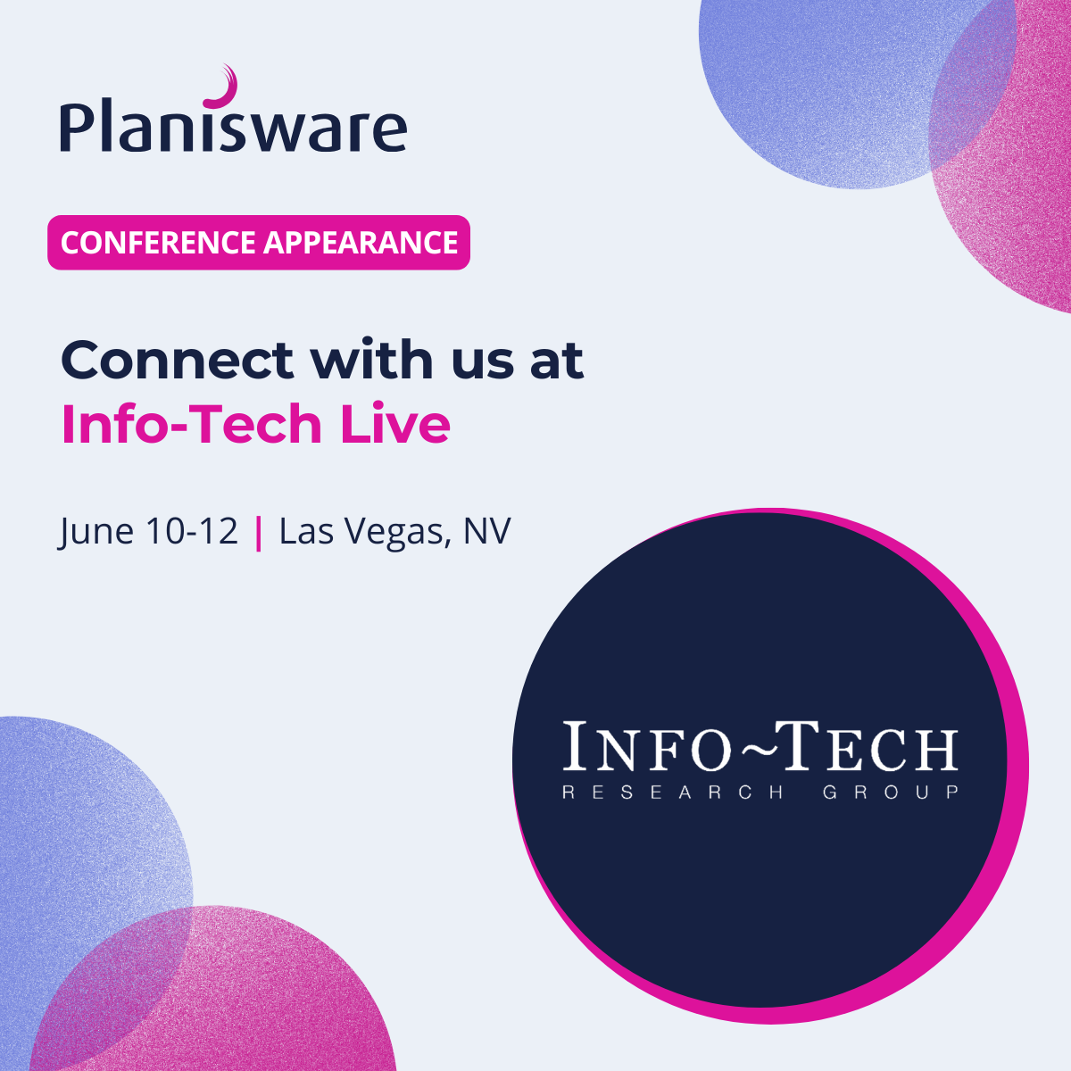 Info-Tech Live | Planisware